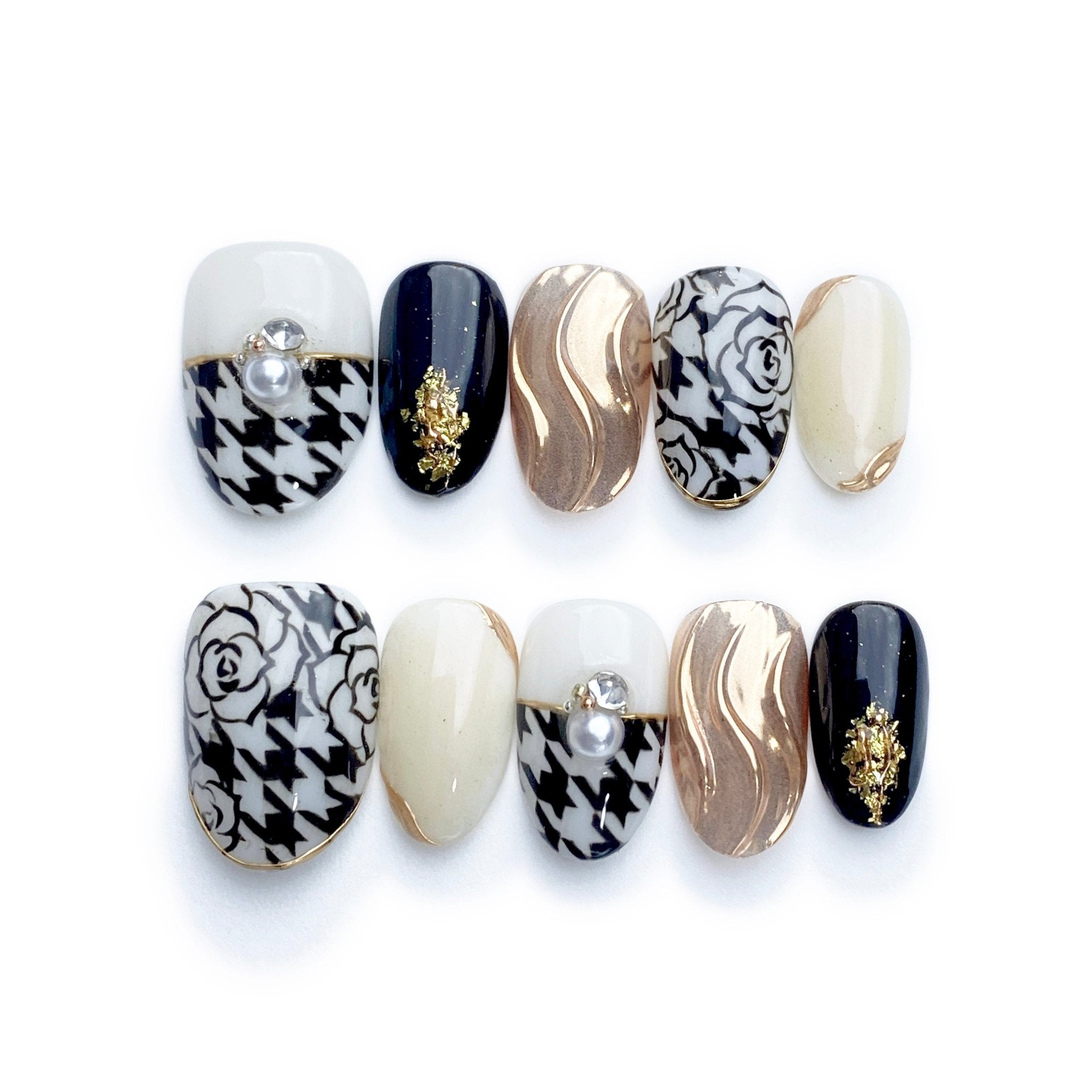 Check Me Bloom - Hand Painted Press-On Nails – Clawcreature - Handmade ...